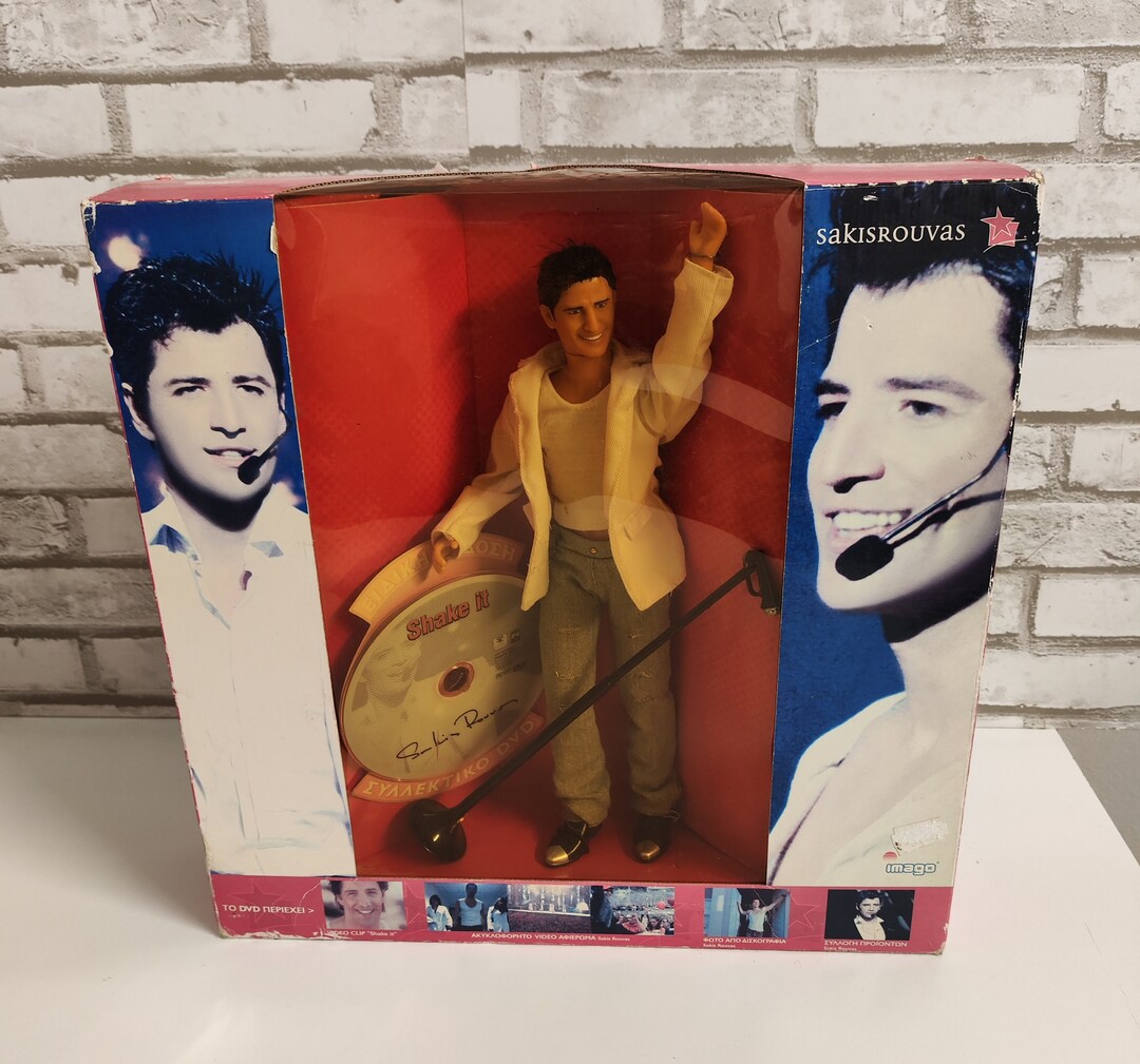 Vintage Sakis Rouvas Doll, Greek Singer Doll, Pop Idol Collectible Doll ...