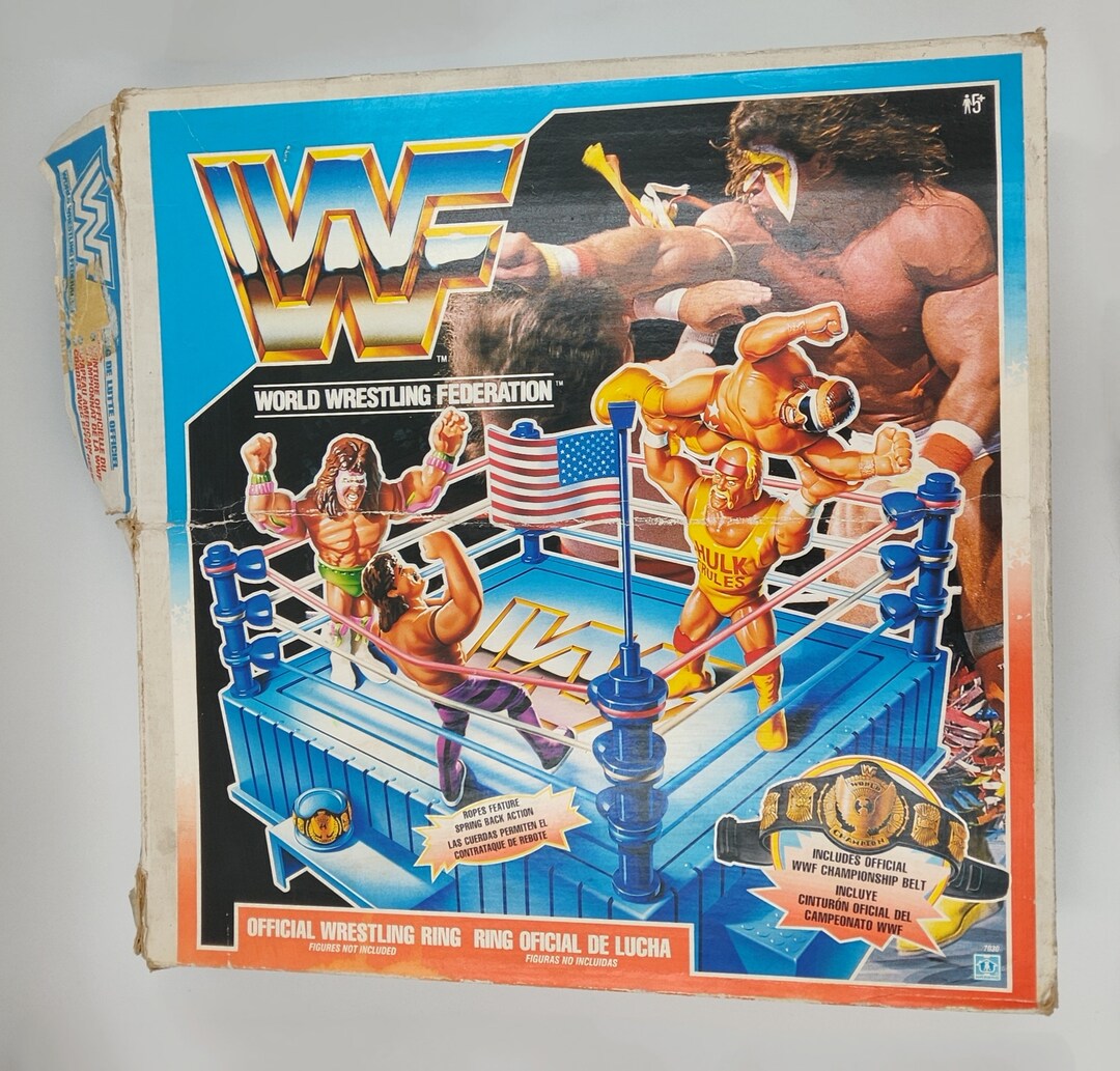 Vintage Hasbro WWF Blue Ring Box Only, Authentic WWF Ring Box ...