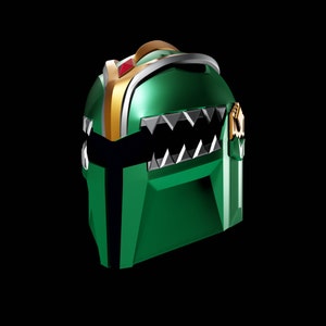 Green Ranger Mandalorian Helmet STL FILE - Etsy