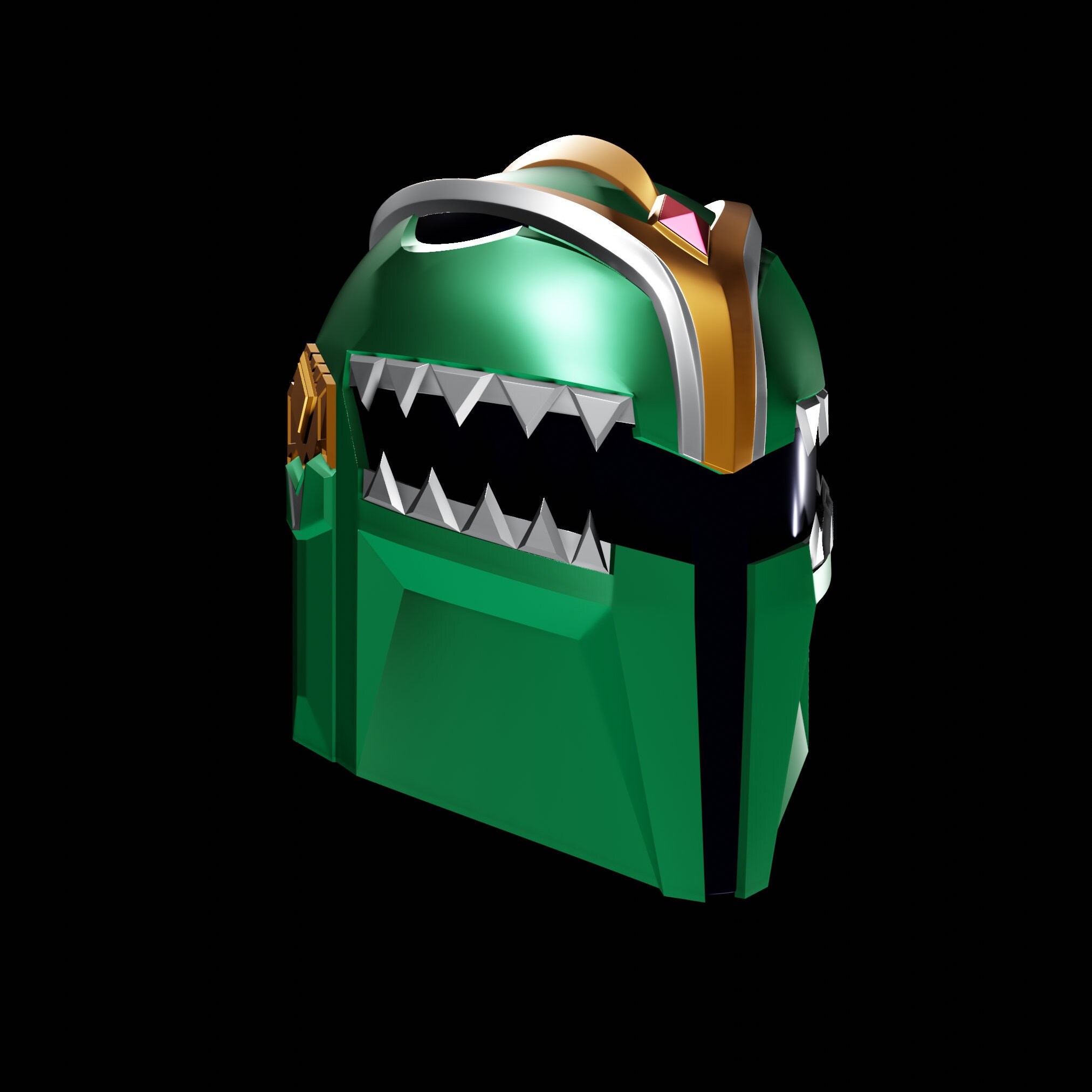 Green Ranger Mandalorian Helmet STL FILE - Etsy Australia