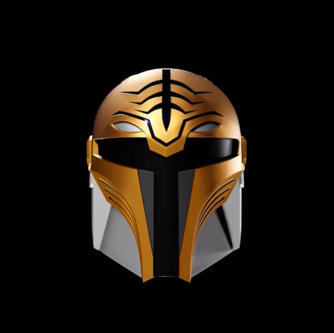 White Ranger Mandalorian Helmet STL File - Etsy