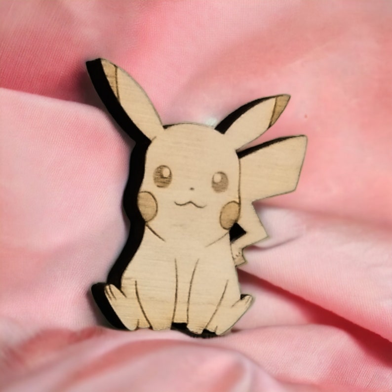 Set of 6 Pokemon Wooden Magnets & Pins Exclusive - Etsy