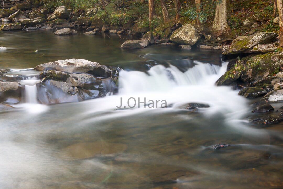 Smoky Mtn River Rush. Filtered Creamy Water Landscape. Dec. 2023 11x14 ...