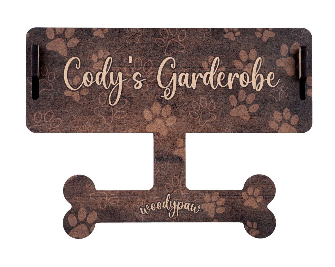 Dog Coat Rack Brown PAW, Linen Parking Space Made of Ecological MDF ...