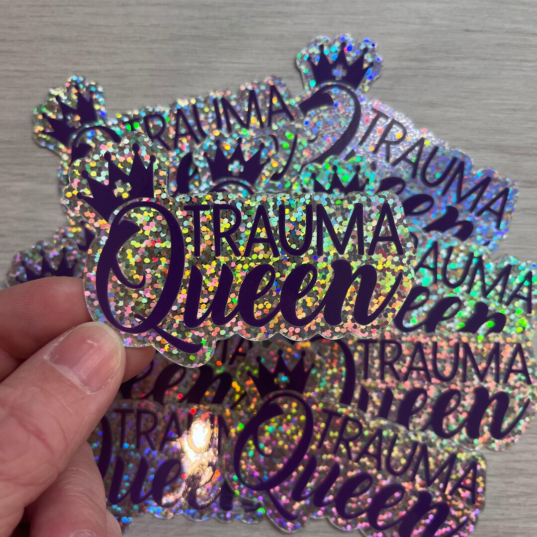 Trauma Queen Decal First Responder Gift Laptop Sticker ER Nurse ...
