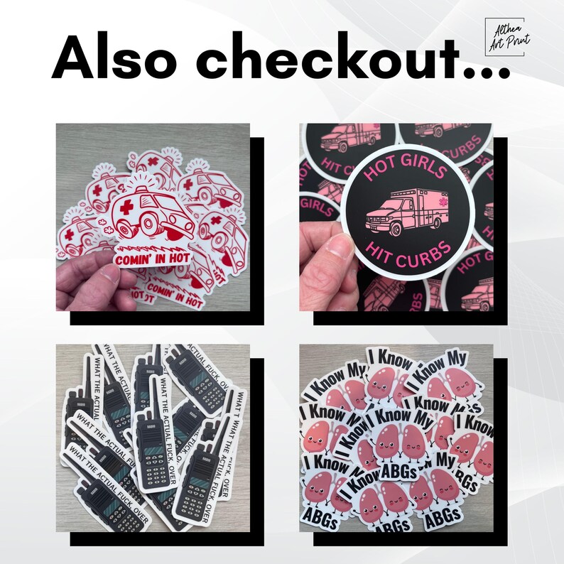 Funny Ambulance Sticker Paramedic Gift Emt Decal Waterproof Vinyl ...