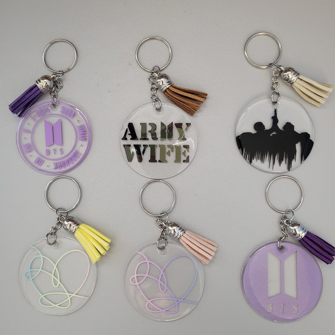 BTS Inspired Keychains | BTS Keychain | Keychain by Kimonfires Kreations - Etsy