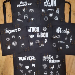 V (taehyung) Inspired Canvas Tote Bag | BTS Shopping Bag | Subtle Kpop ...
