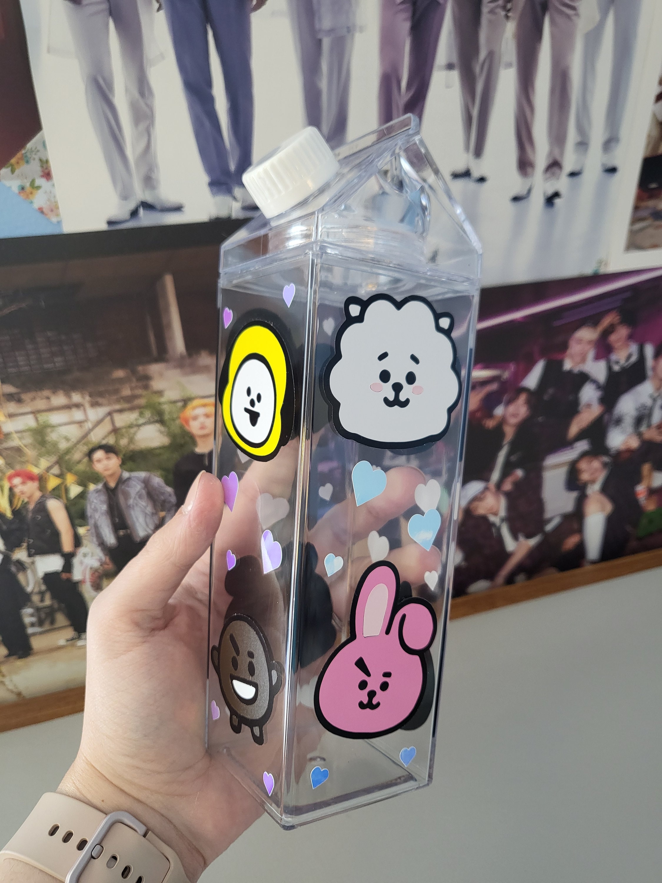 BT21 Inspired Milk Carton Water Bottle | BTS Tumbler ...
