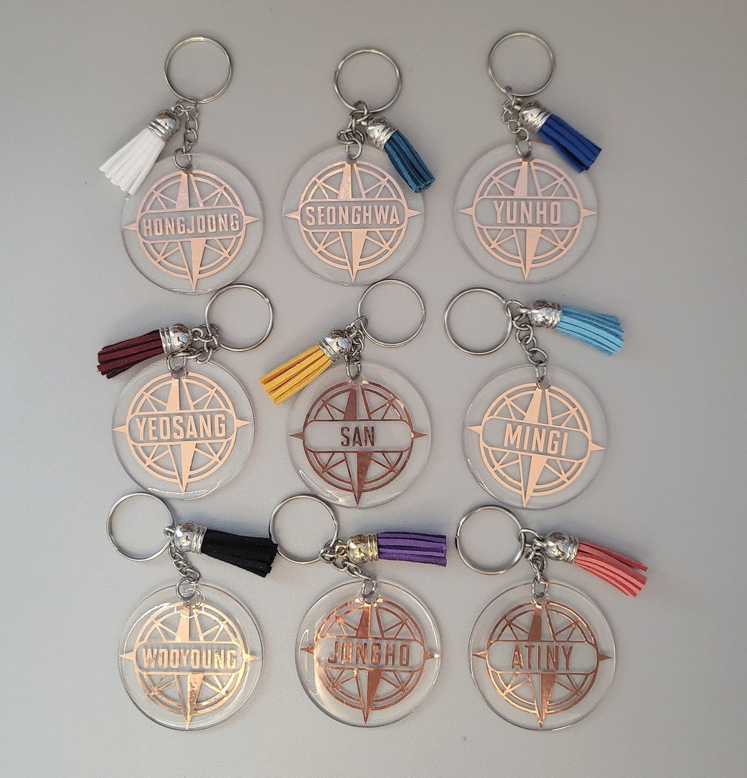 Ateez Member Inspired Keychains | Ateez Keychain | Keychain by ...