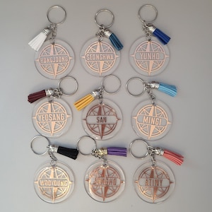 Ateez Member Inspired Keychains | Ateez Keychain | Keychain by ...