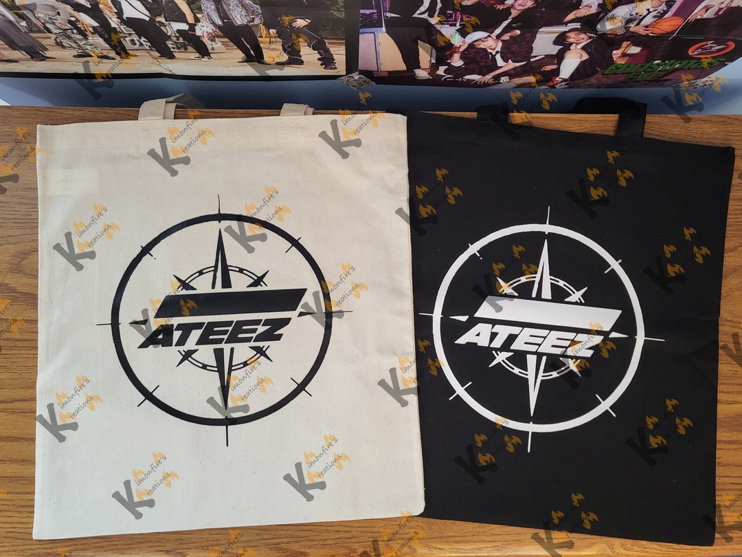 Ateez Compass Inspired Canvas Tote Bag Ateez Shopping Bag Subtle Kpop ...