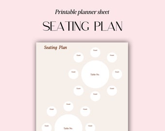 Editable Wedding Table Seating 8 Tables Only W/ Editable Numbers ...