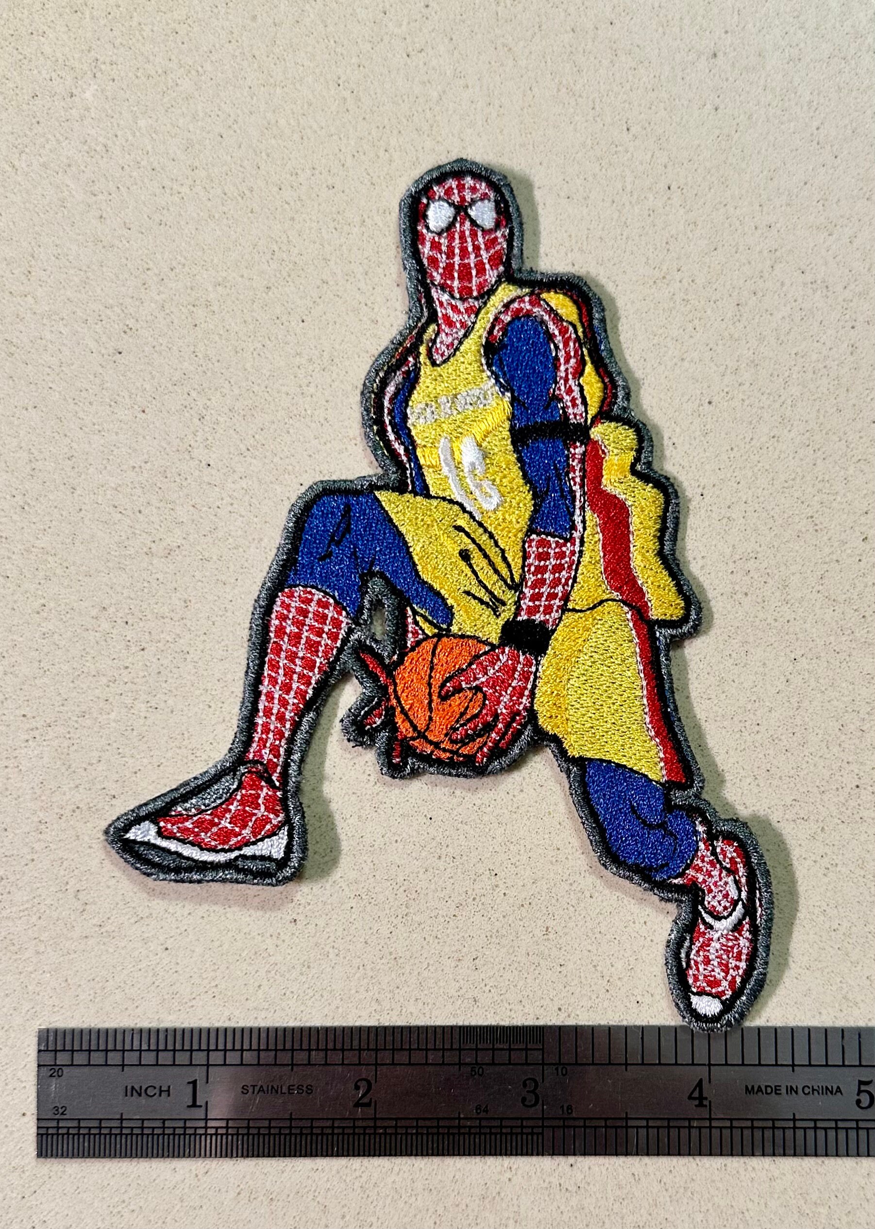 Patch for Ironing Man Spider Air Dunking Superhero Patches, Dunk ...