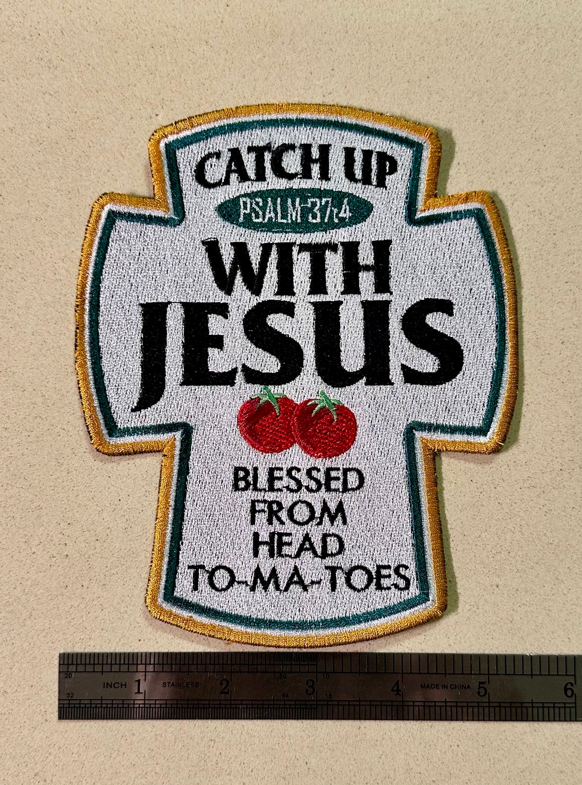 Patch for Ironing Catch up to Jesus Cross Quote Cross Patches, Quote ...