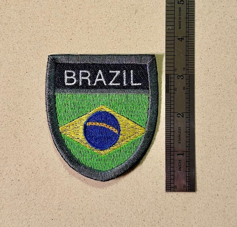 Patch for Ironing Cool Fun Brazil Flag Fun Patches, Cool Patches ...