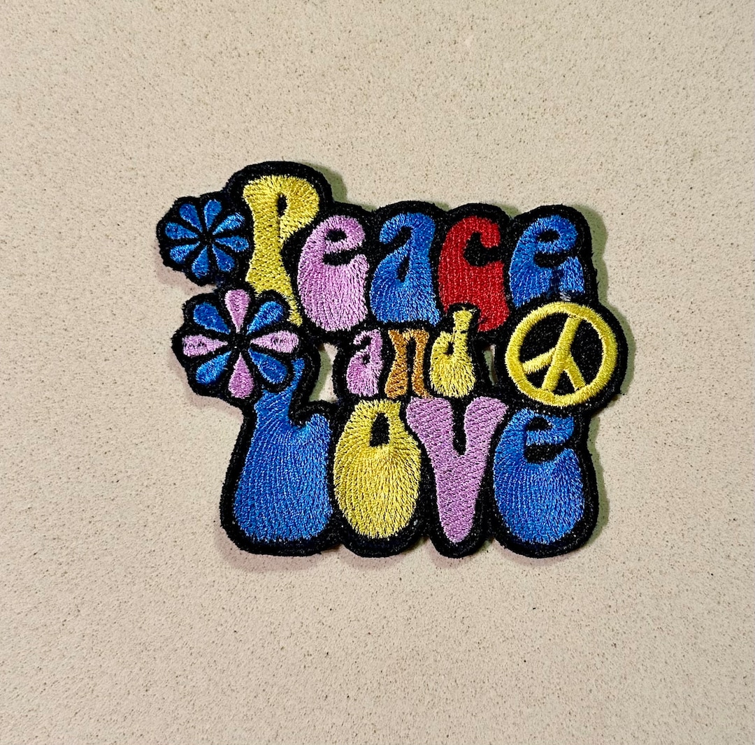 Patch for Ironing Peace and Love Hippie Style / Love Patches, Hippie Patches, Peace Patches ...