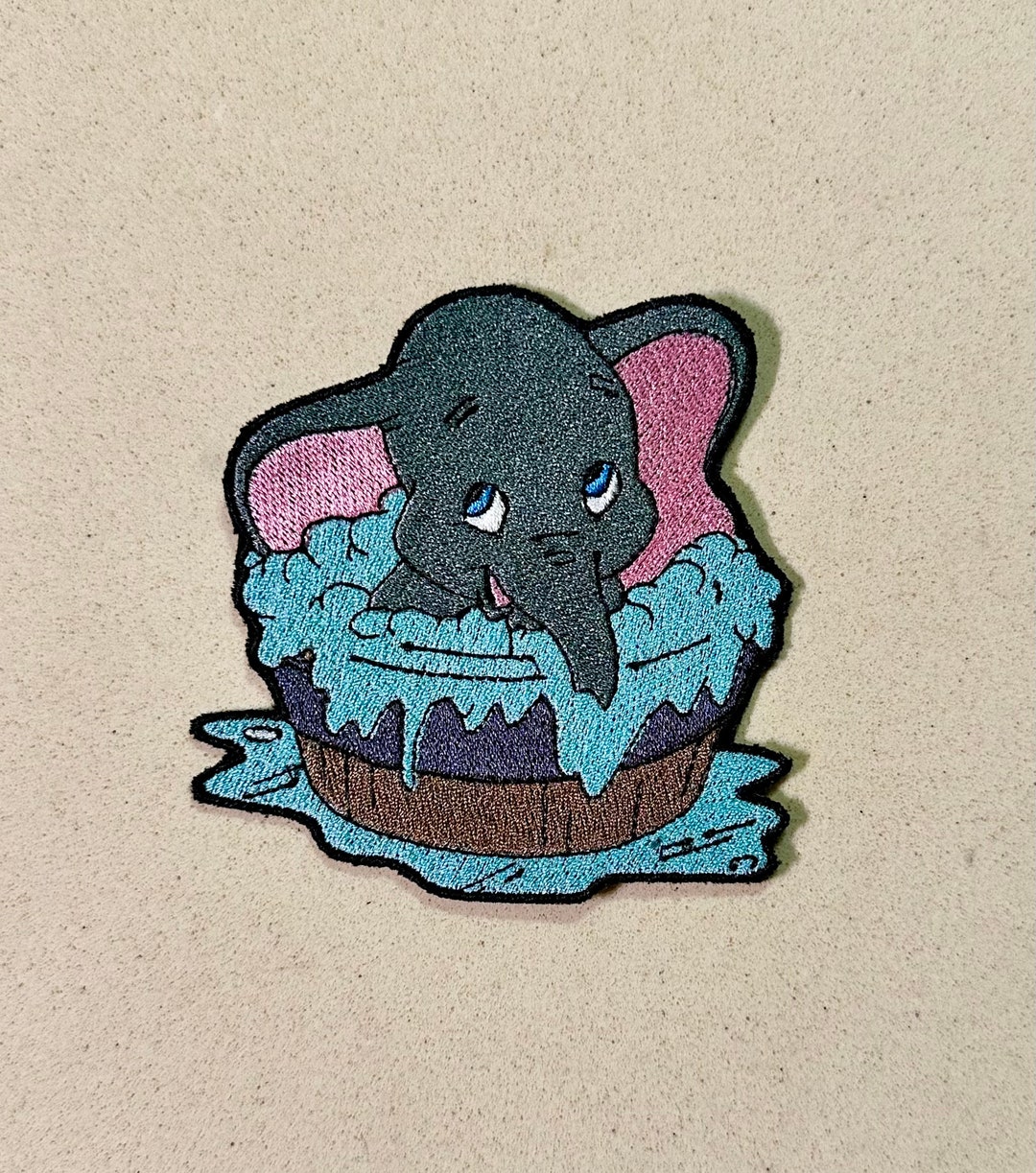 Patch for Ironing Cute Baby Elephant Bathing | Elephant Patches, Cute ...