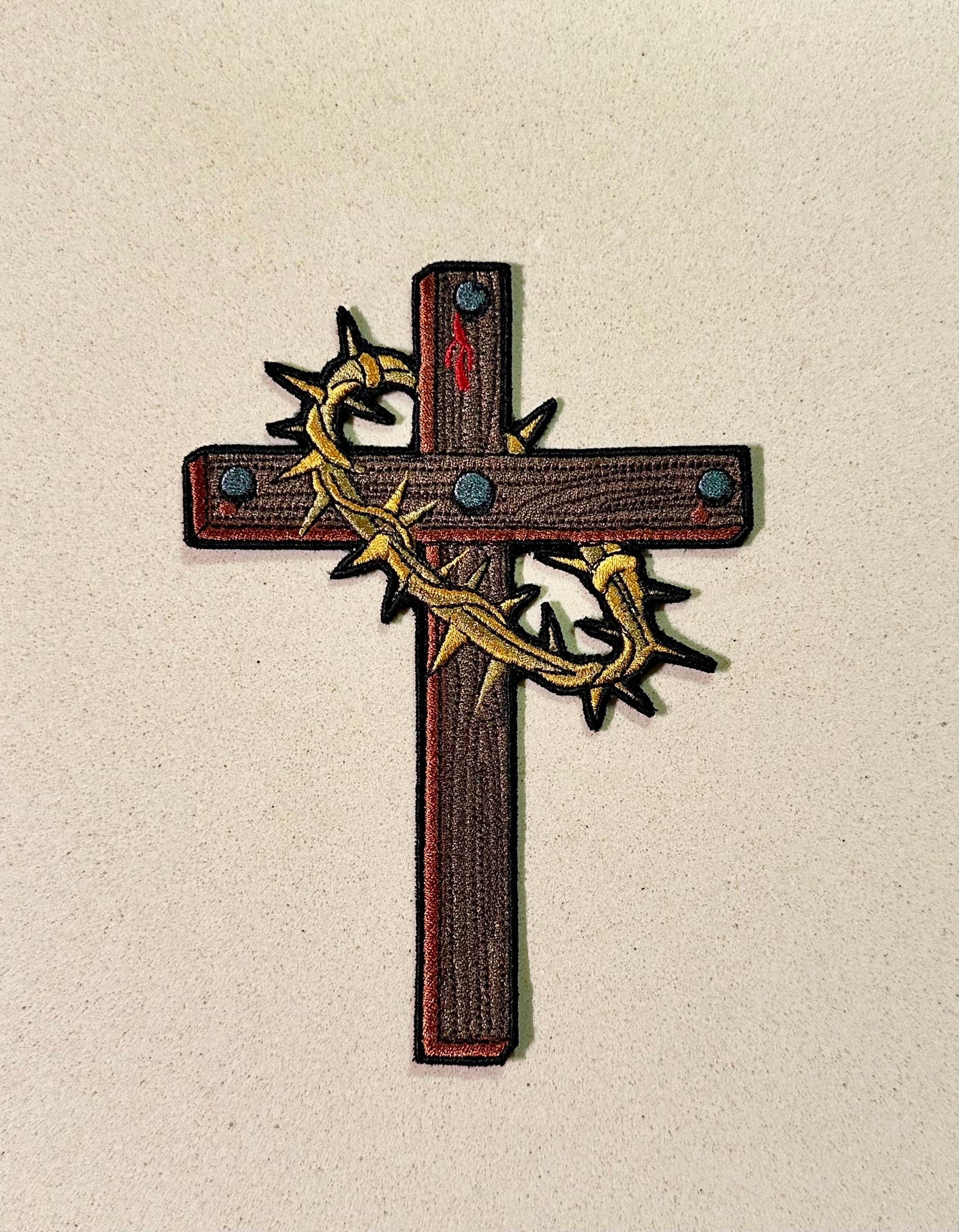 Patch for Ironing Cross With Crown of Thorns Christian Patches, God ...