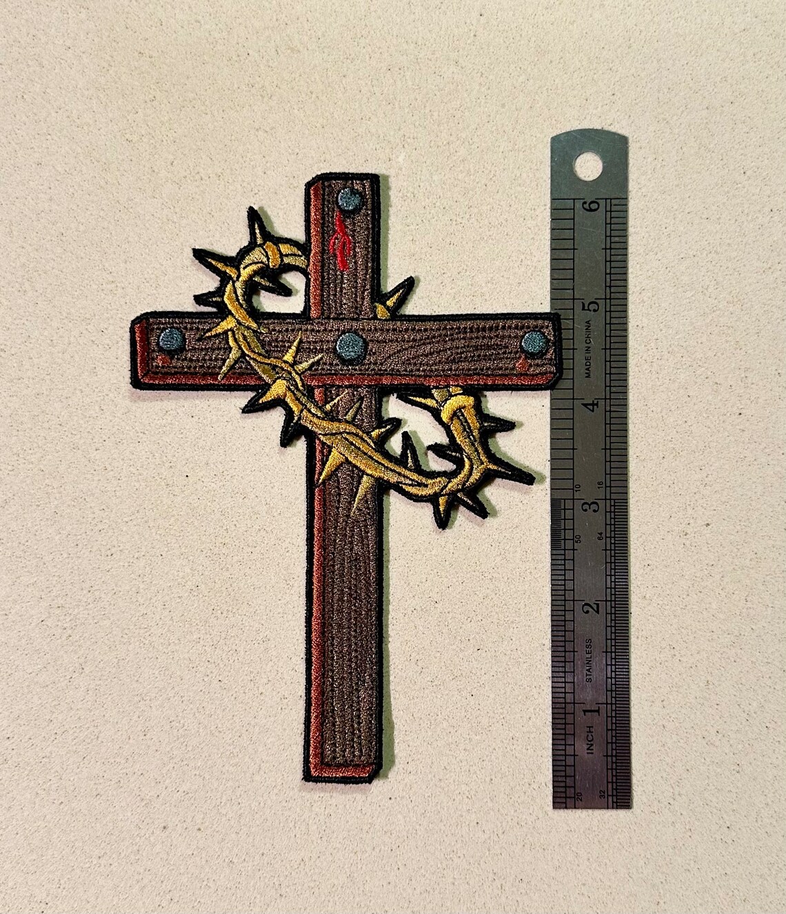 Patch for Ironing Cross With Crown of Thorns Christian Patches, God ...