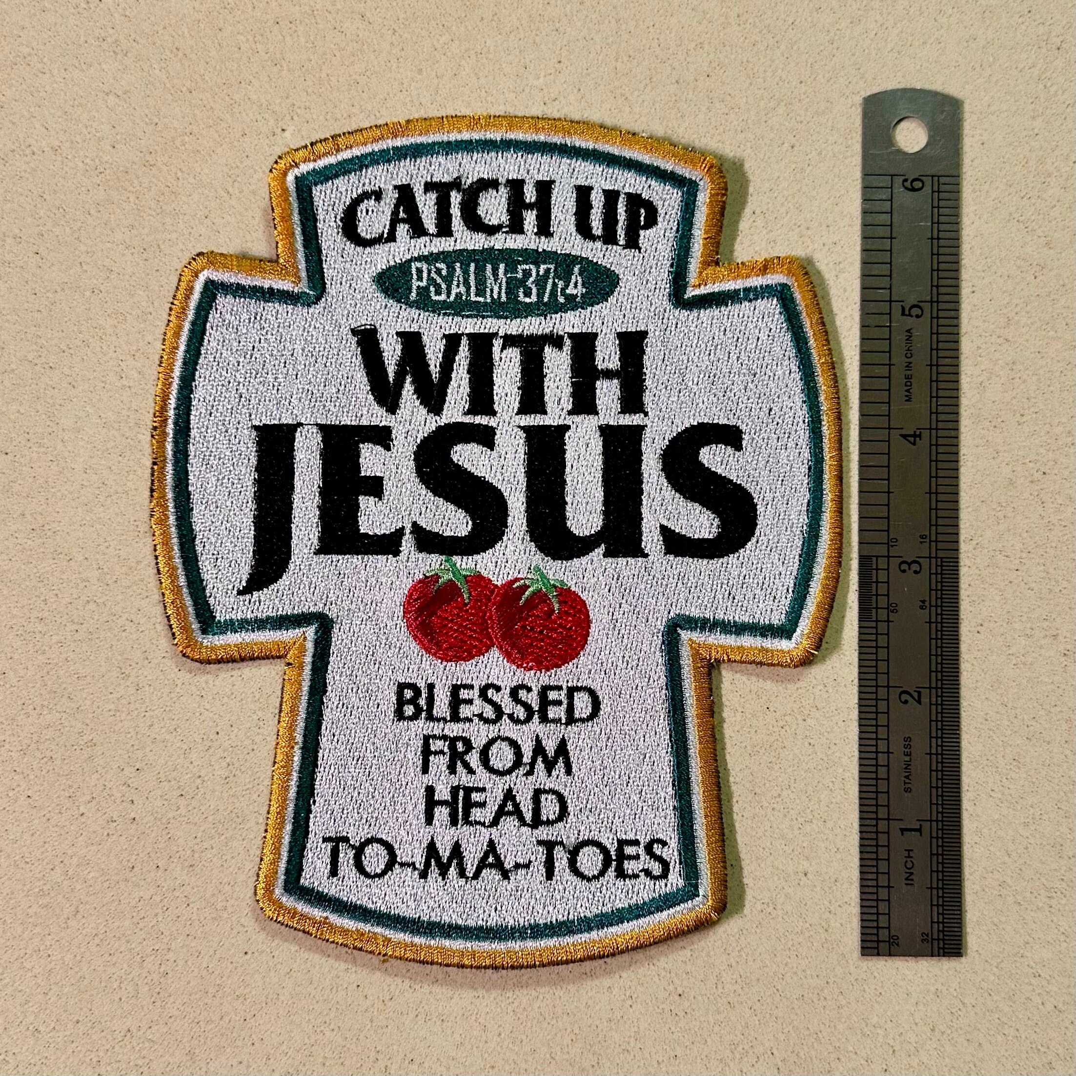 Patch for Ironing Catch up to Jesus Cross Quote | Cross Patches, Quote ...