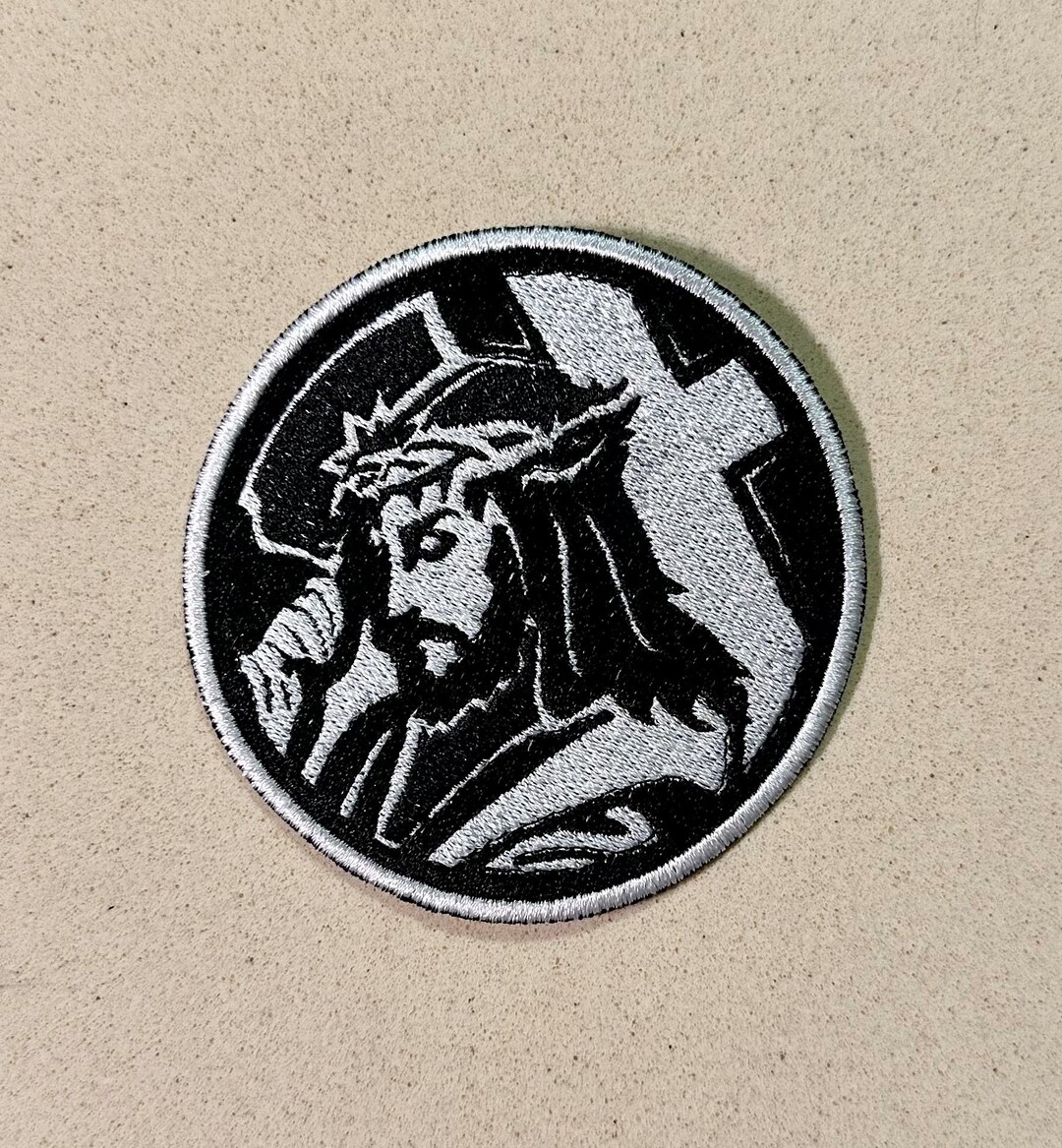 Patch for Ironing Black and White Jesus Christ | Black and White ...