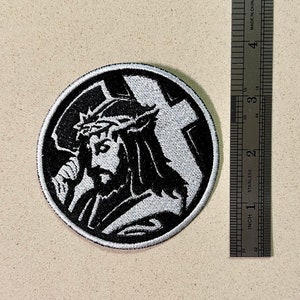 Patch for Ironing Black and White Jesus Christ | Black and White ...