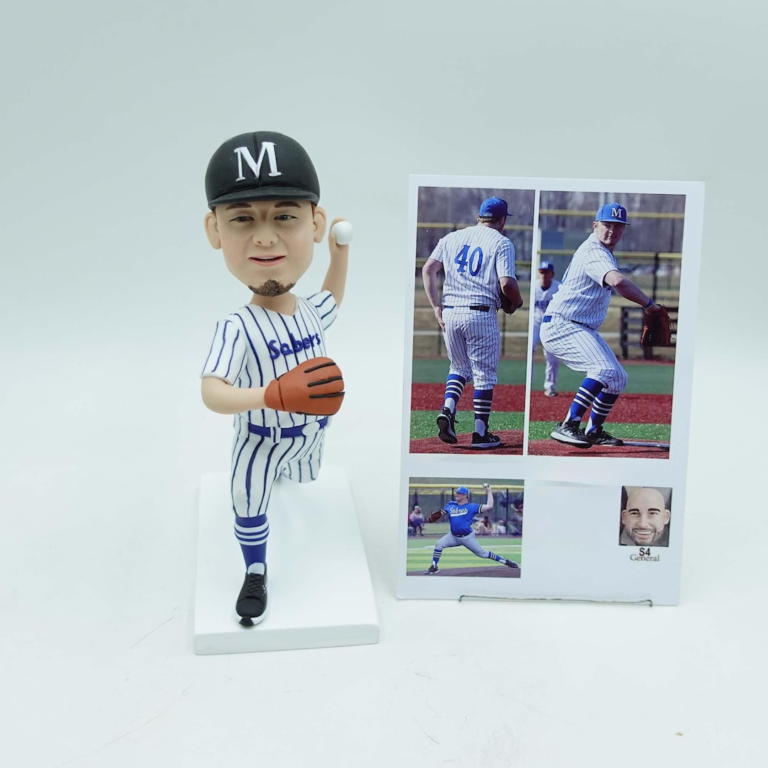 Personalized Baseball Pitcher Bobblehead: Custom Athlete Figurine - Etsy