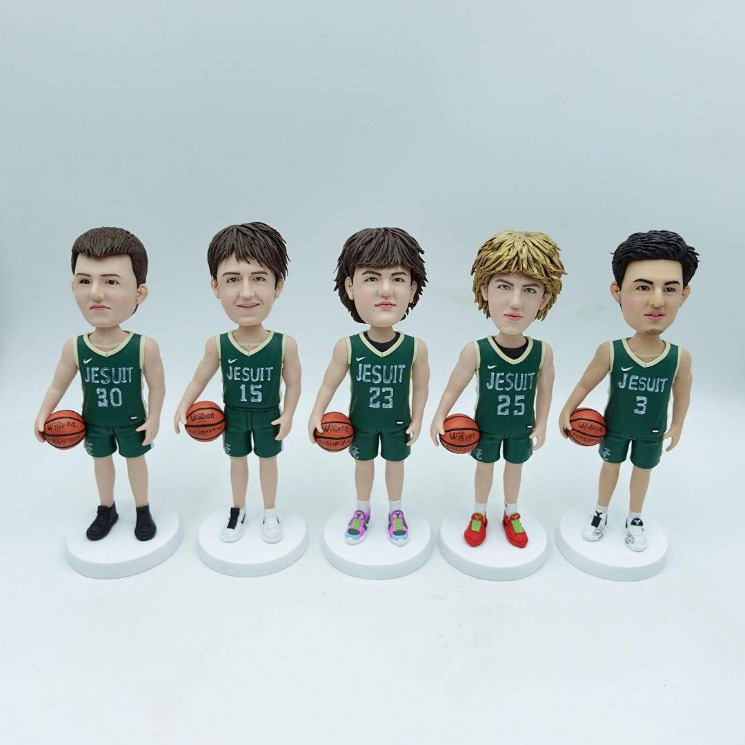 Personalized 100% Basketball Team Bobble Head Doll 7 Inches (about 18 ...