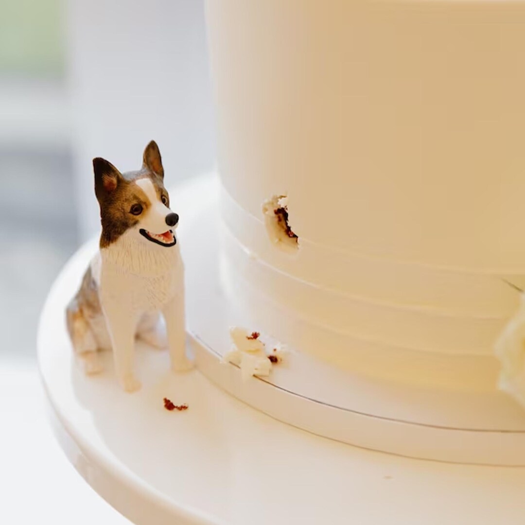 Dog Wedding Cake Topper “ Pet Memorial Clay Sculpture,custom Handmade ...