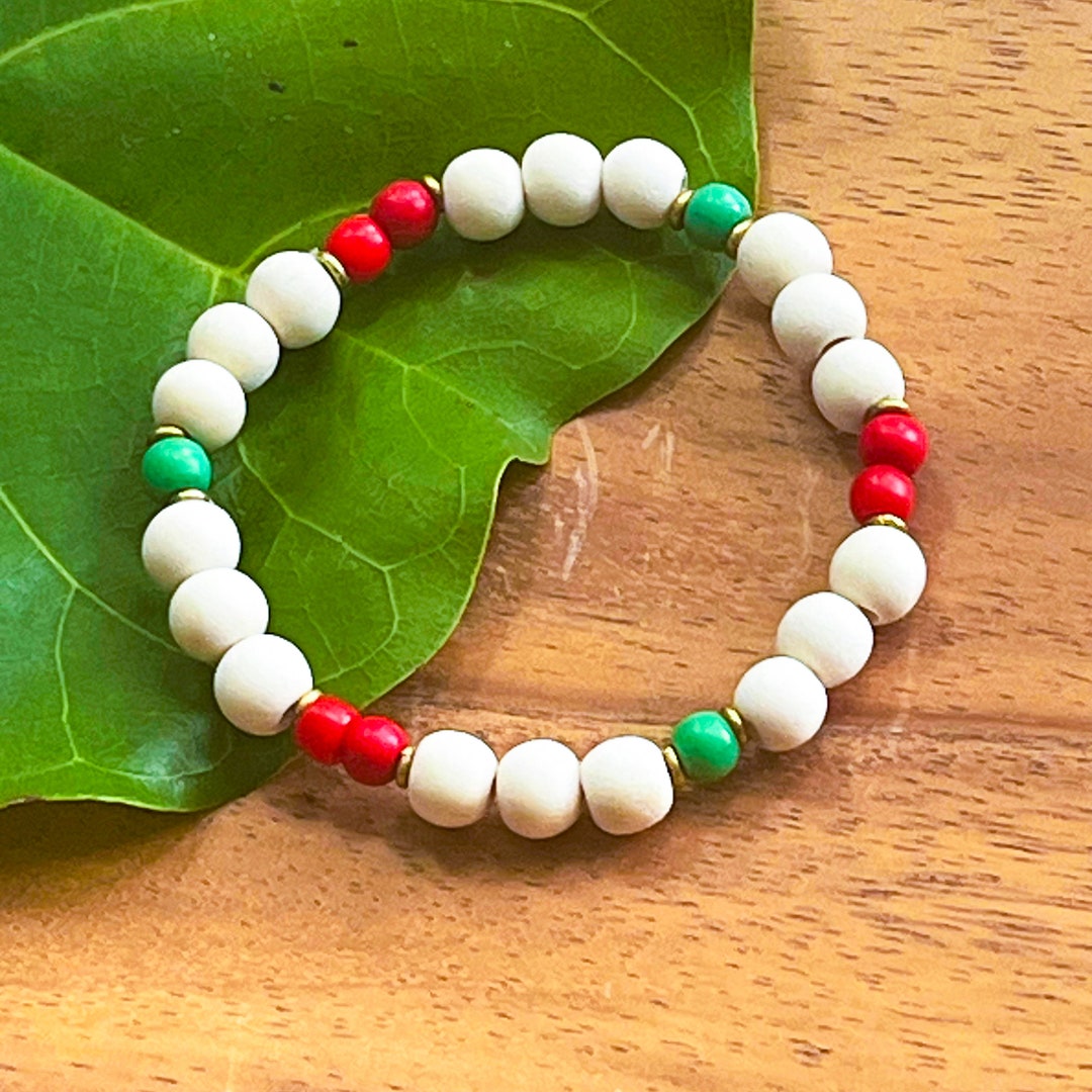 Handmade African Bead Bracelet Wood Stretch Bracelets Kenyan Turkana