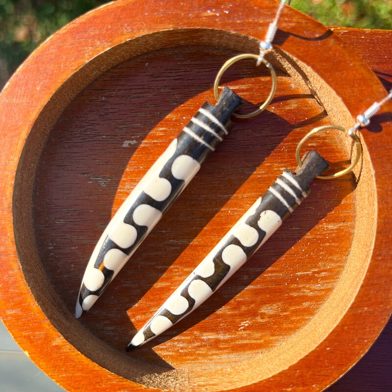 Bone Earrings - Etsy