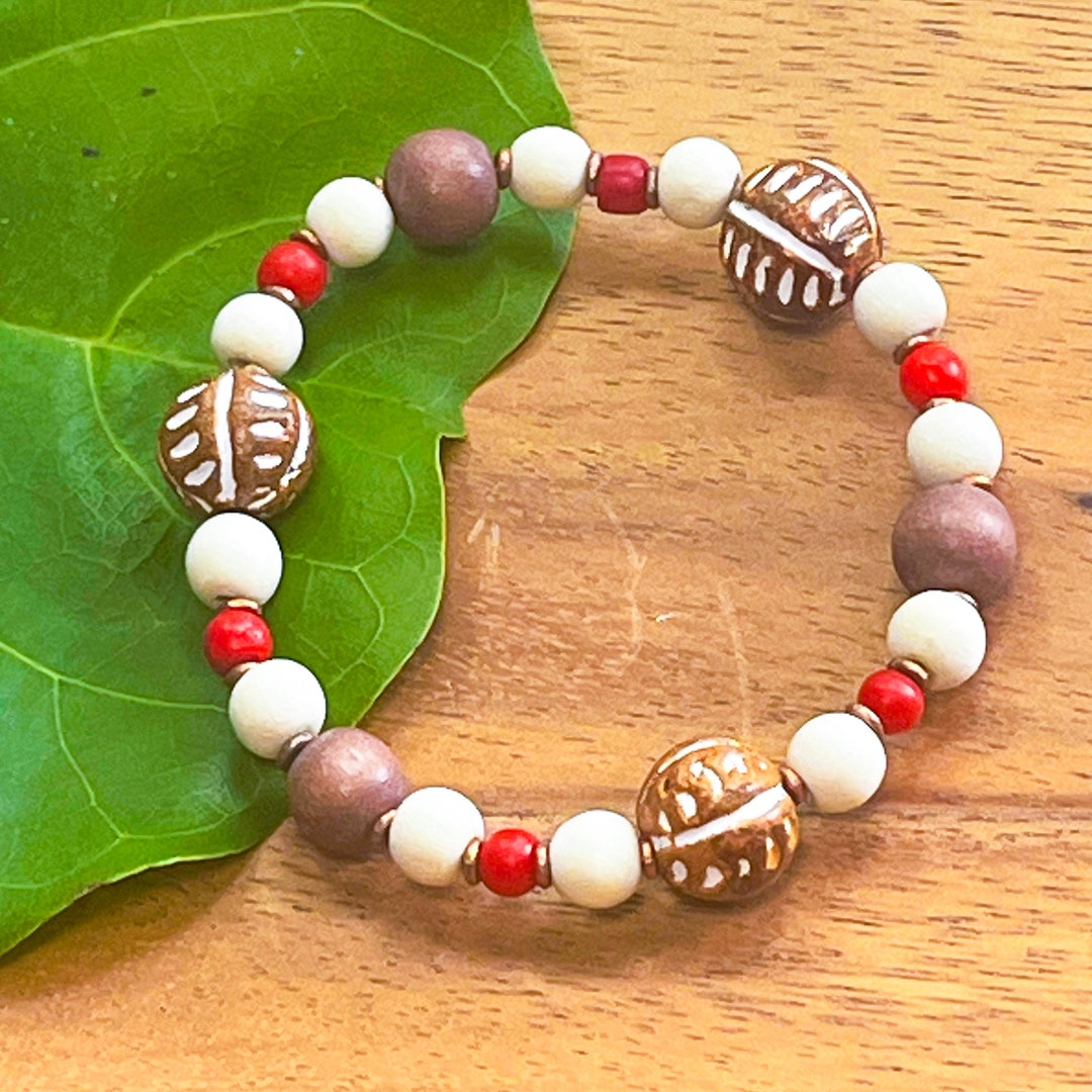 Handmade African Bead Bracelet Wood Stretch Bracelets Kenyan Etsy