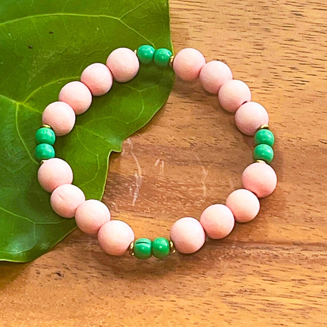 Handmade African Bead Bracelet Wood Stretch Bracelets Kenyan Turkana