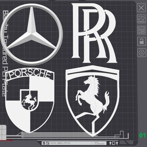 Premium Car Logo and Emblem Template Stencil for Automotive Floor ...