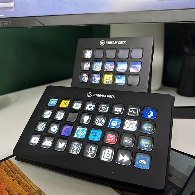 STREAM DECK Xl & Mk1 Elgato Devices and Dual Vertical HOLDER, Stand for ...