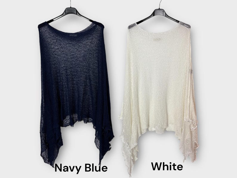 Mesh Poncho Open Knit Long, Flowing, Top, Plus Size Knitted , One Size ...