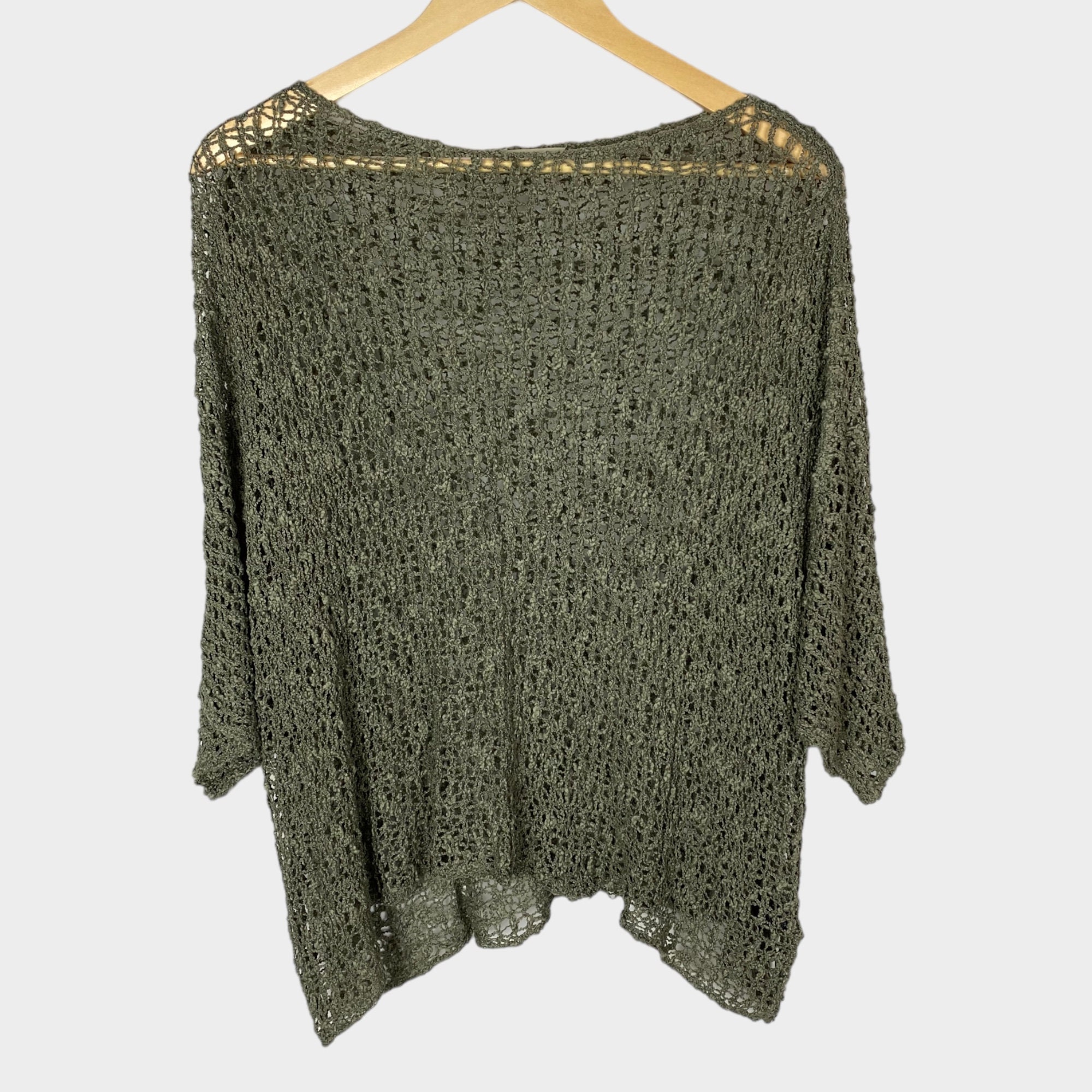 Cropped Crochet Top, Open Knit Jumper Shrug, Festival Sweater, Plus ...