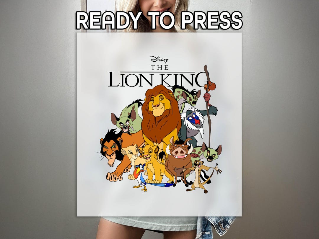 The Lion King Ready to Press DTF, King Mufasa Print, Heat Press DTF ...