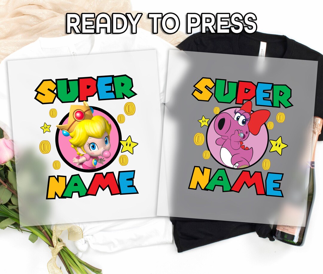 Custom Mario DTF, Super Mario Print, Heat Press DTF, Mario Lovers print ...
