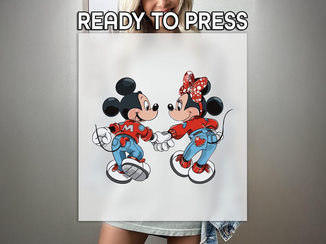 Mickey & Minnie Ready to Press DTF, Retro Disney Couple Print, Heat ...