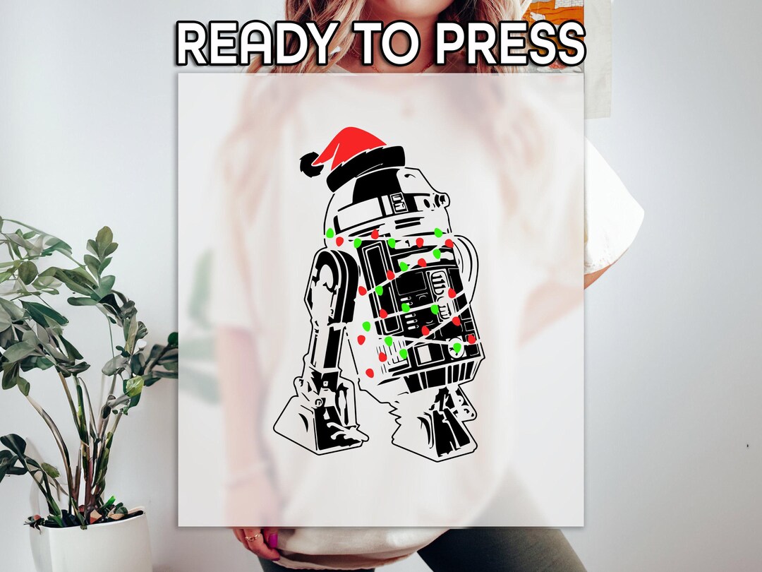 Christmas Star Wars R2D2 Ready to Press DTF, Funny Droid Robot Print ...