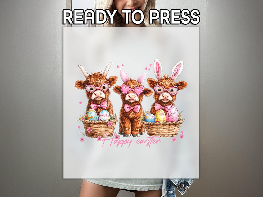 Western Cows Ready to Press DTF Transfer, Heart Glasses Print, Heat ...