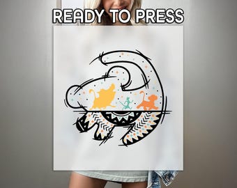 The Lion King Ready to Press DTF, Pimon and Tumbaa Print, Heat Press ...