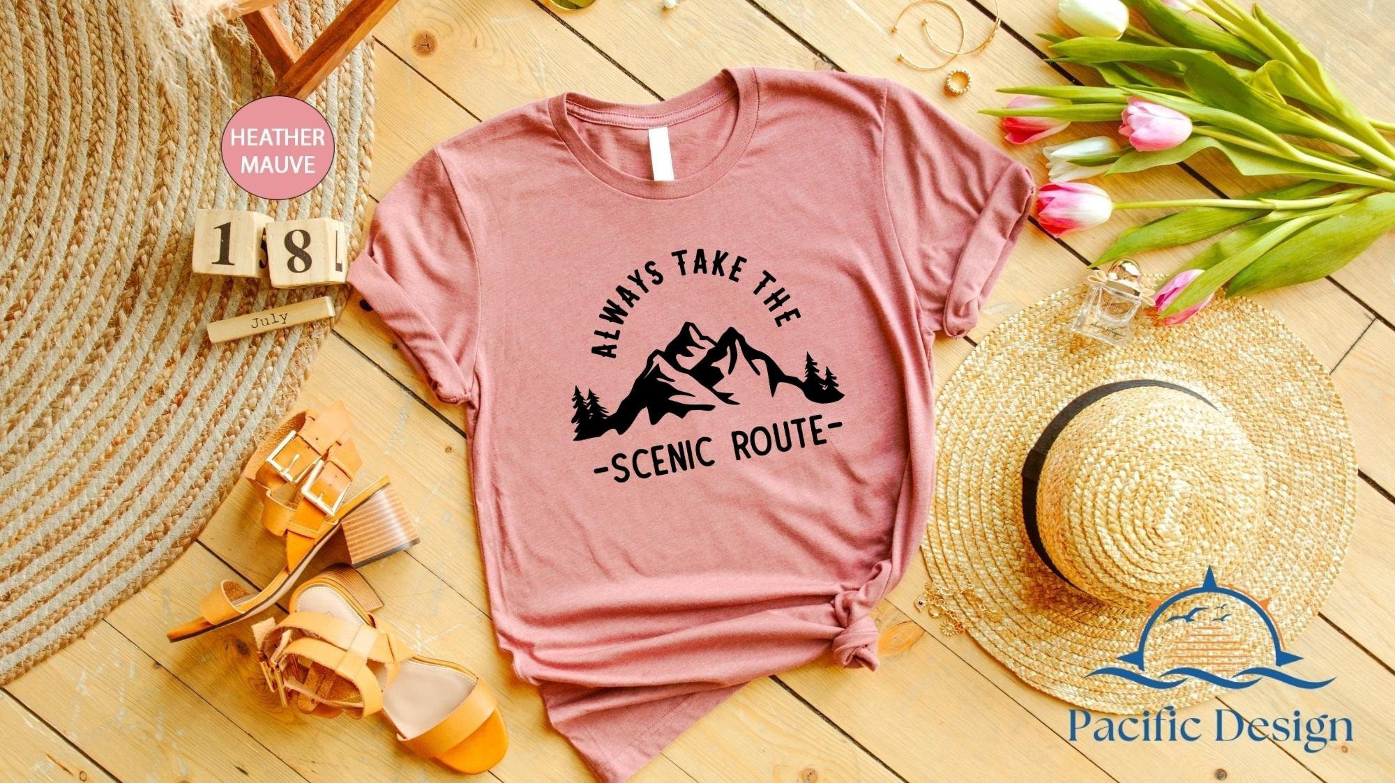 Take the Scenic Route T-shirt, Adventure Shirt, Camping Shirt, Mountain ...