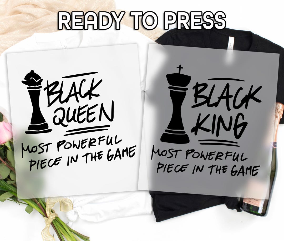 Black Queen Ready to Press DTF, Black King Print, Heat Press DTF ...