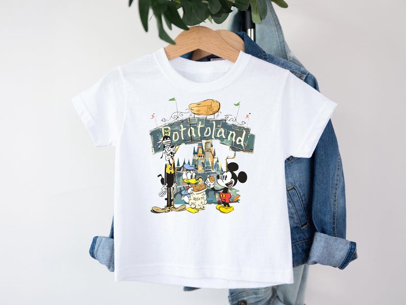 Disney Potatoland DTF, Mickey Mouse Print, Heat Press DTF, Cute Donald ...