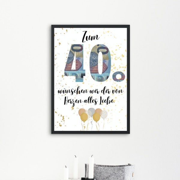 40th Birthday Picture Frames - Etsy