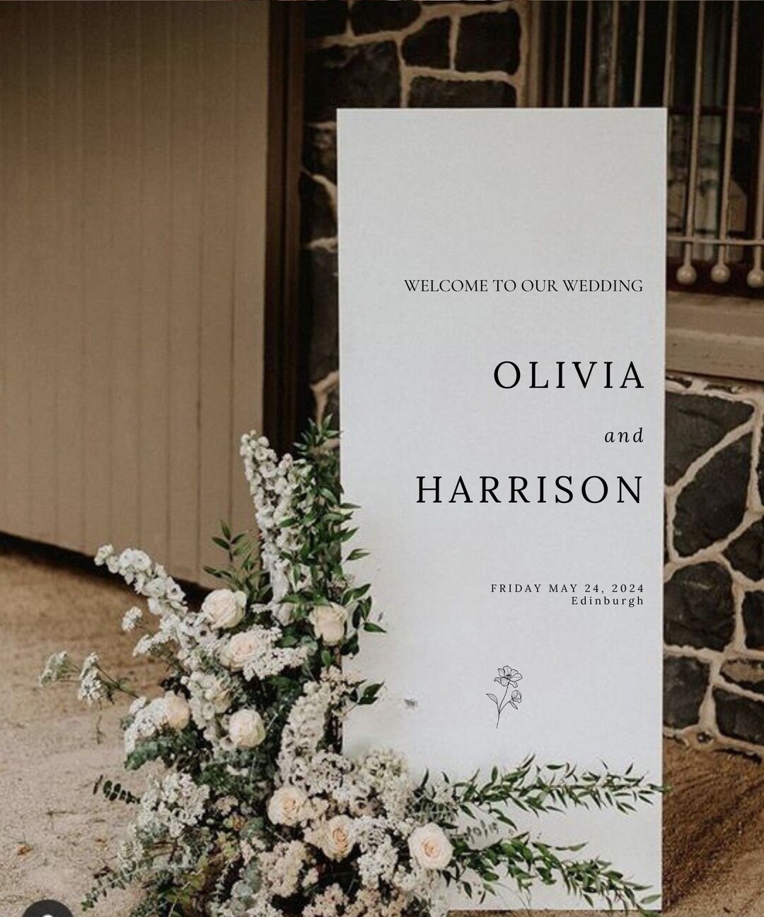 Welcome Sign Wedding Minimalist, Elegant and Simple Welcome Sign ...
