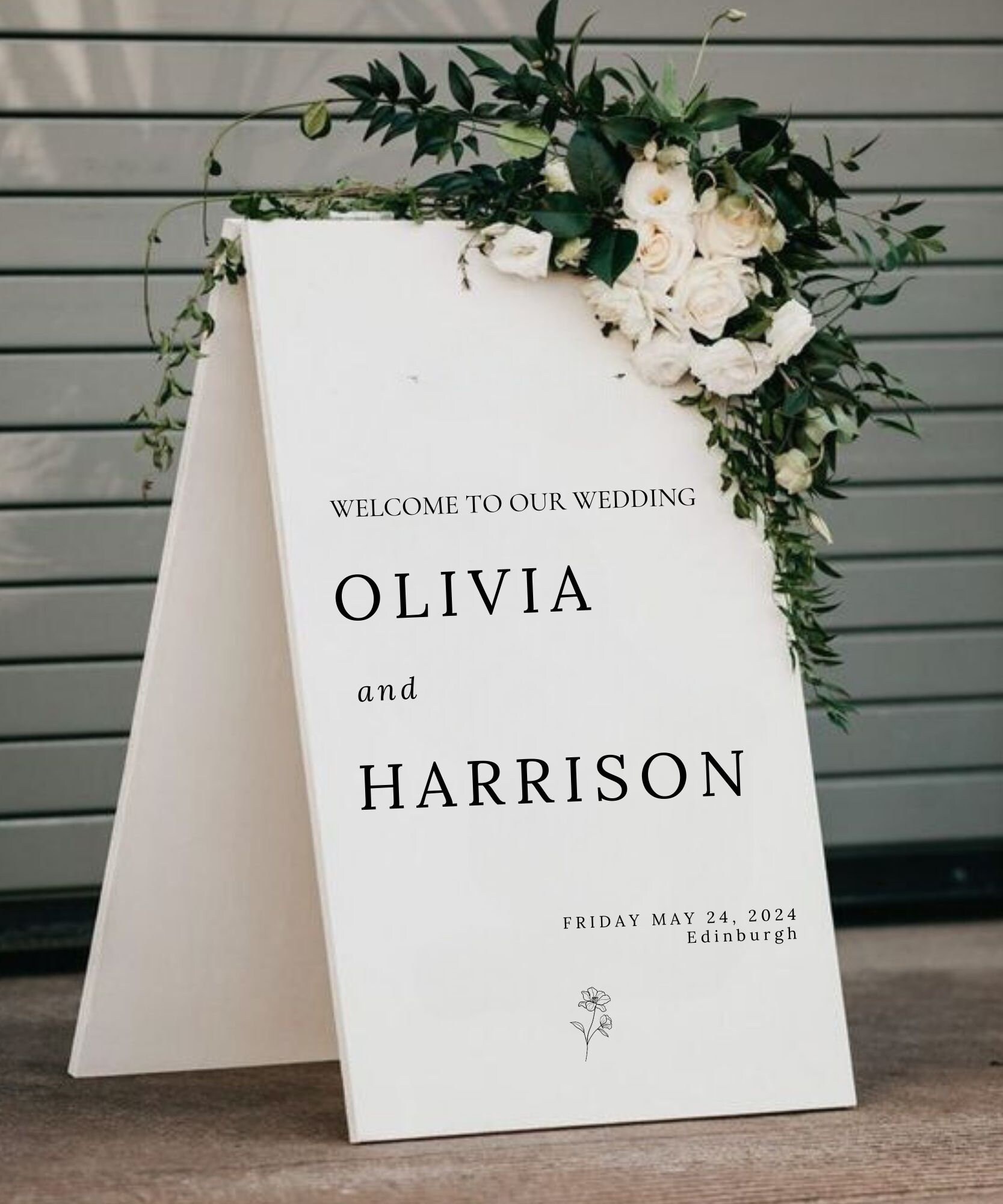 Welcome Sign Wedding Minimalist Elegant and Simple Welcome - Etsy
